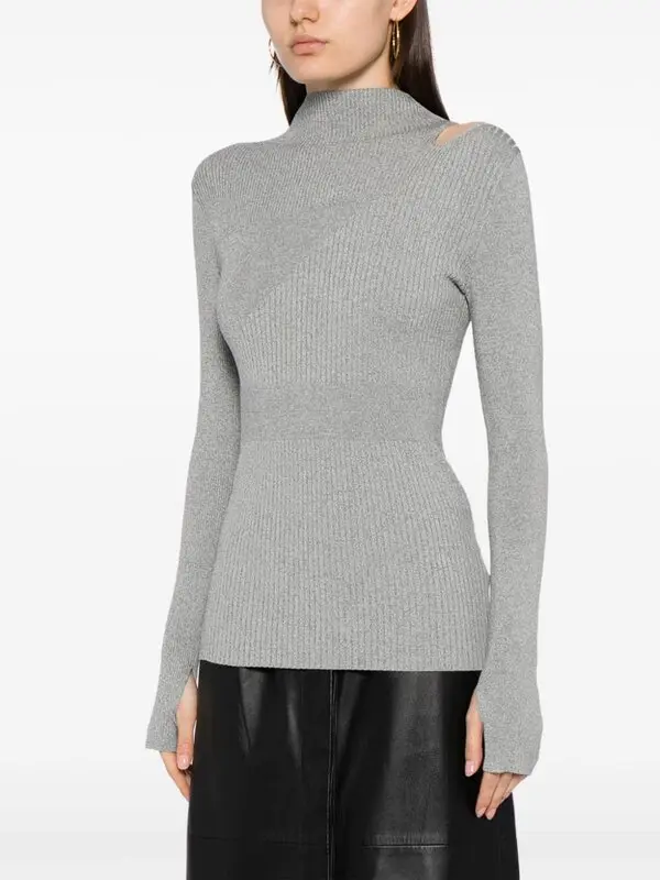Calvin Klein Cut-out Ribbed-knit Top