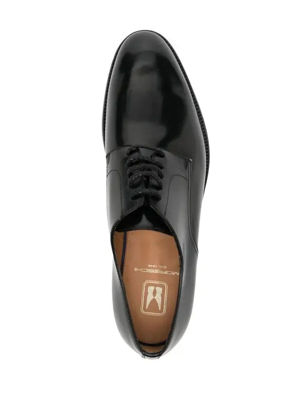 Moreschi Almond-toe Leather Derby Shoes
