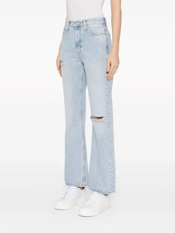 Calvin Klein Ripped Detail Bootcut Jeans