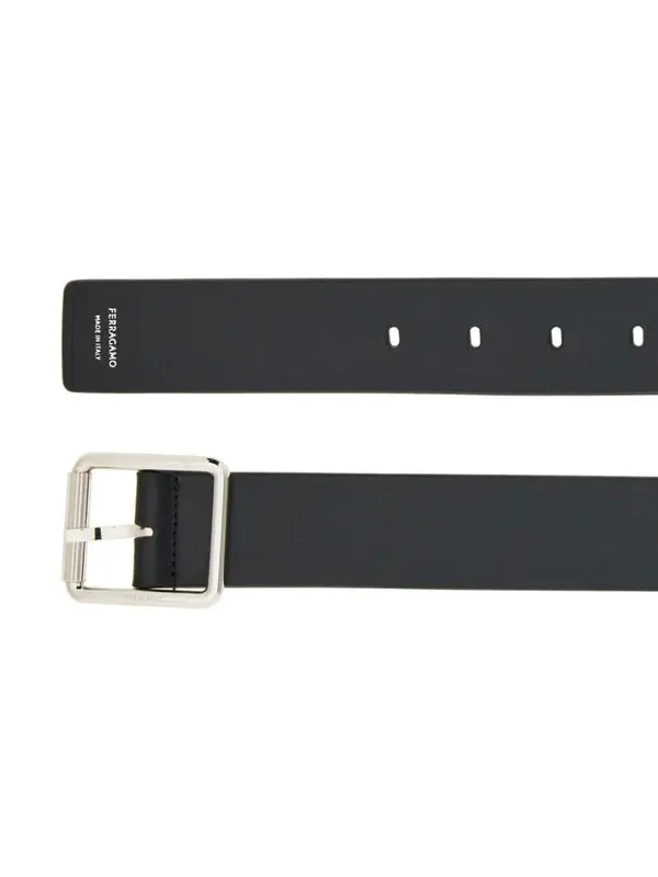 FERRAGAMO Square-buckle Leather Belt
