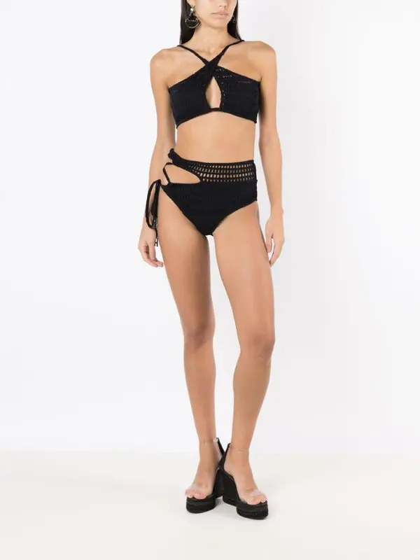 AMIR SLAMA Open-knit Cut-out Bikini Set