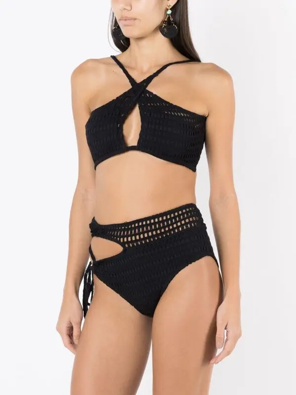 AMIR SLAMA Open-knit Cut-out Bikini Set