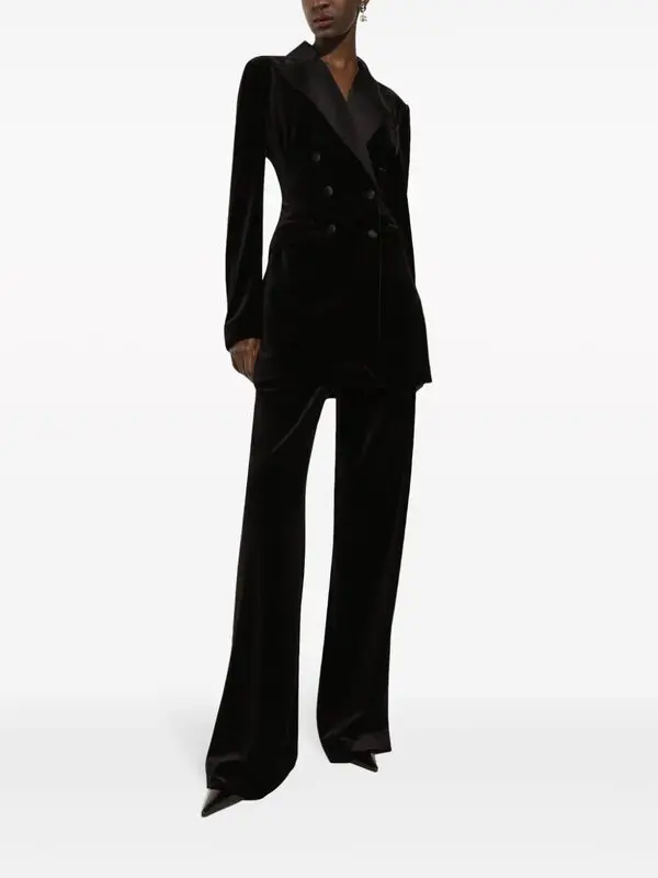 Dolce & Gabbana Velvet Elasticated Trousers