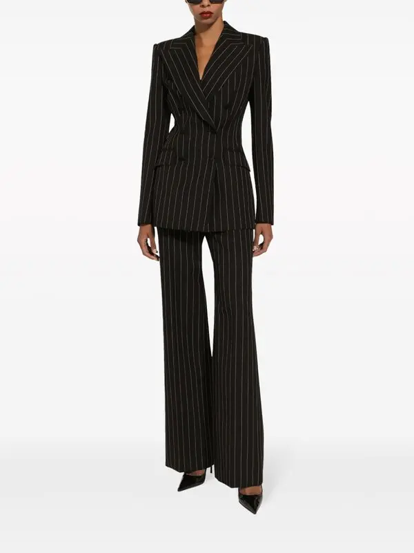 Dolce & Gabbana Striped High-waisted Trousers