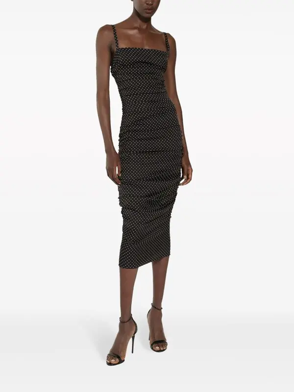 Dolce & Gabbana Polka Dot-print Midi Dress