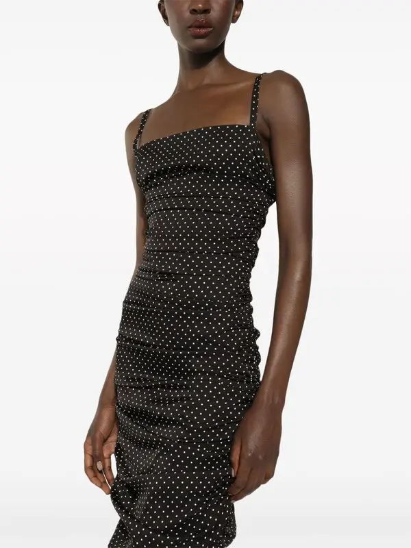 Dolce & Gabbana Polka Dot-print Midi Dress