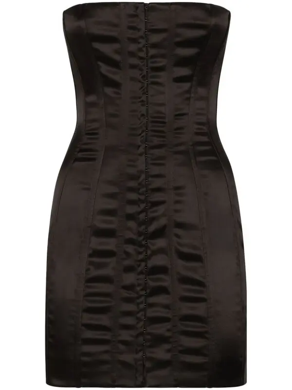Dolce & Gabbana Strapless Satin Mini Dress