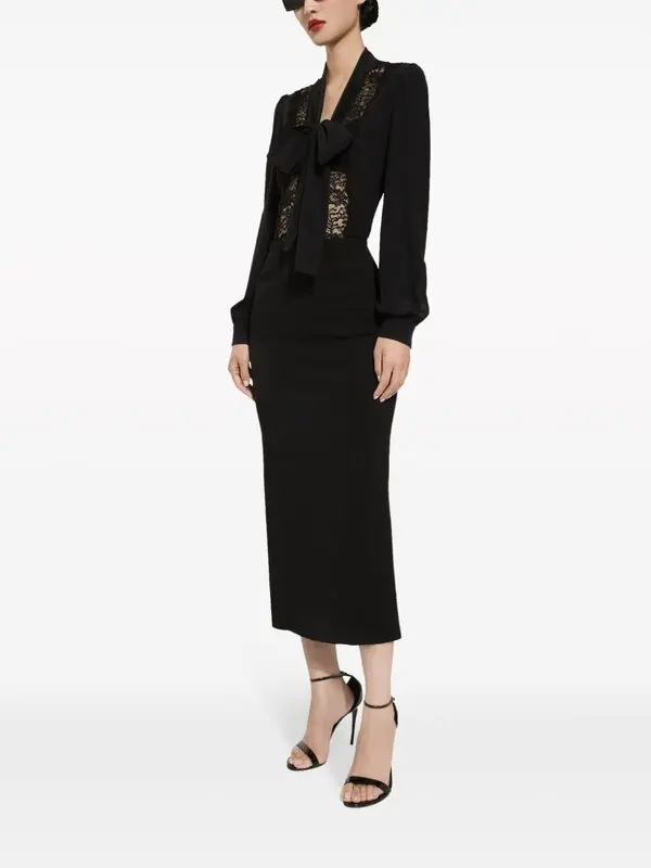 Dolce & Gabbana High-waisted Midi Skirt - Black