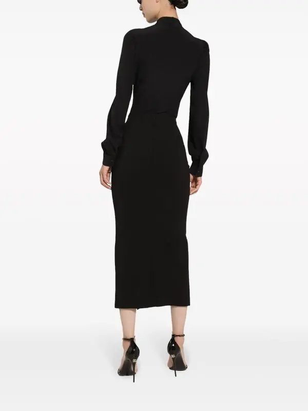 Dolce & Gabbana High-waisted Midi Skirt - Black