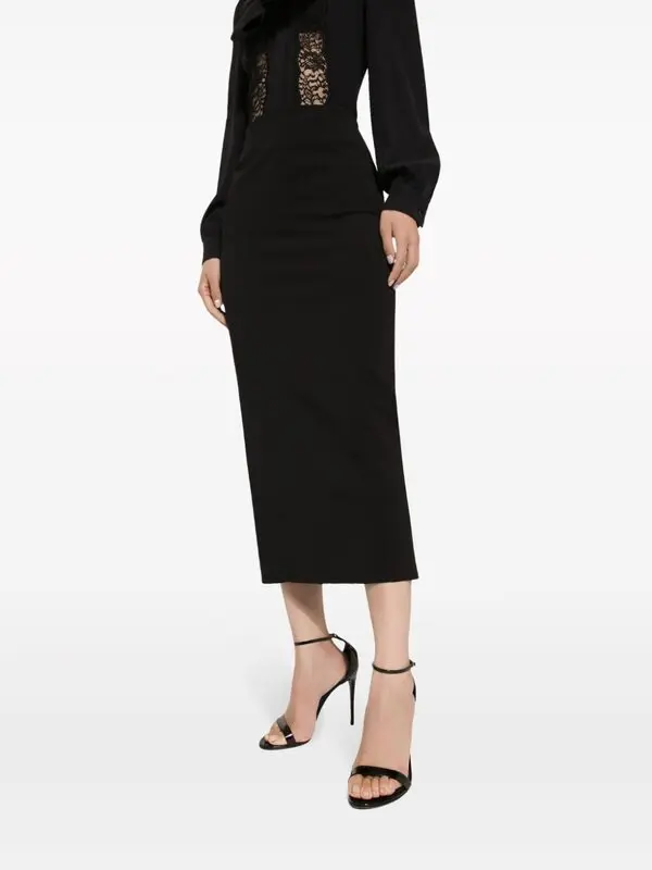 Dolce & Gabbana High-waisted Midi Skirt - Black