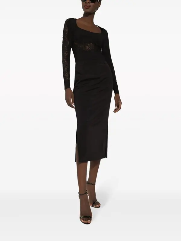Dolce & Gabbana Floral-lace Knit Jumper