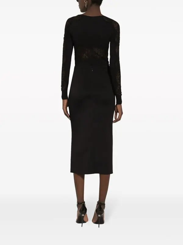 Dolce & Gabbana Floral-lace Knit Jumper