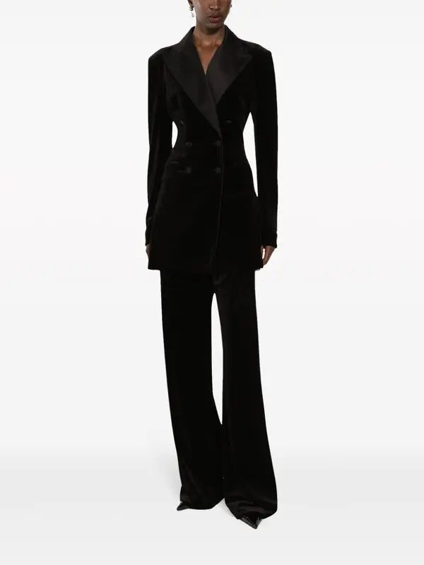 Dolce & Gabbana Turlington Velvet Blazer - Black