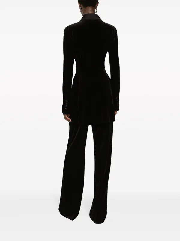 Dolce & Gabbana Turlington Velvet Blazer - Black