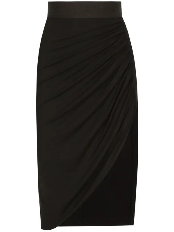 Dolce & Gabbana Draped Asymmetric Miniskirt - Black