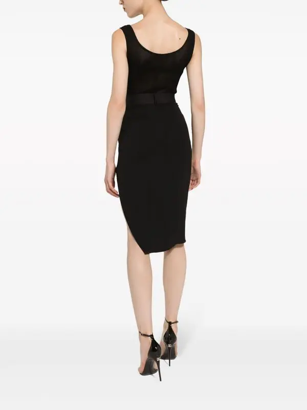 Dolce & Gabbana Draped Asymmetric Miniskirt - Black