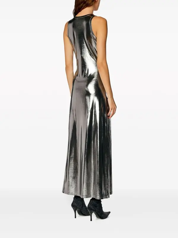 DIESEL® Logo-patch Lurex Maxi Dress