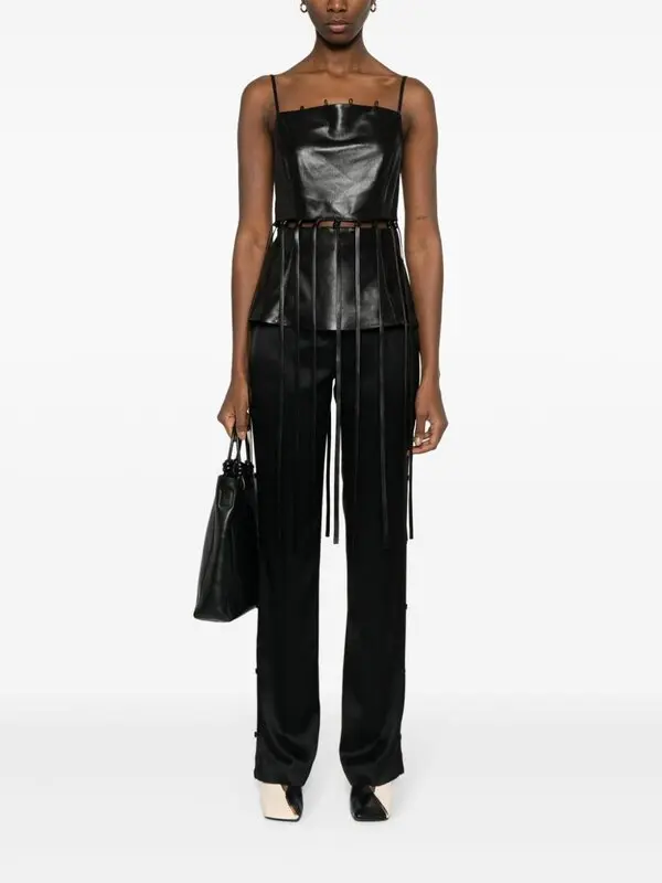 Nanushka Felina Straight-leg Trousers - Black