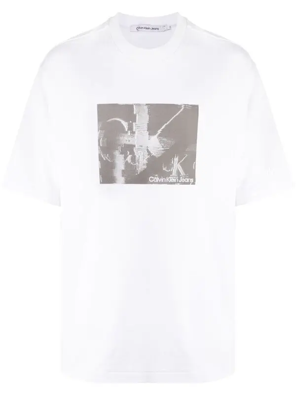 Calvin Klein Logo-print Short-sleeve T-shirt - White