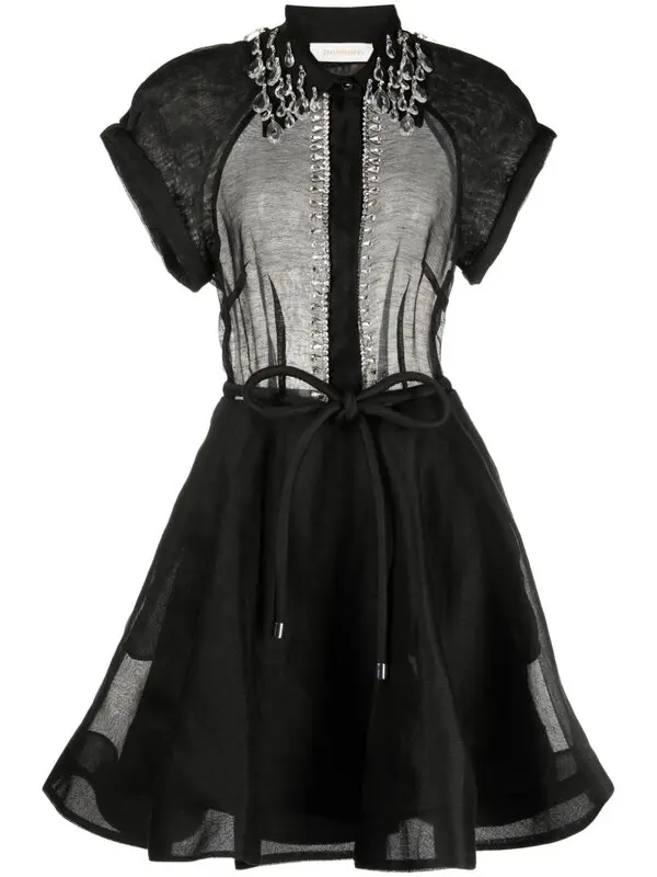 Zimmermann Matchmaker Flip Mini Dress - Black