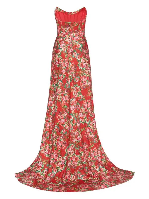 MARKARIAN Tallulah Rose-print Silk Gown