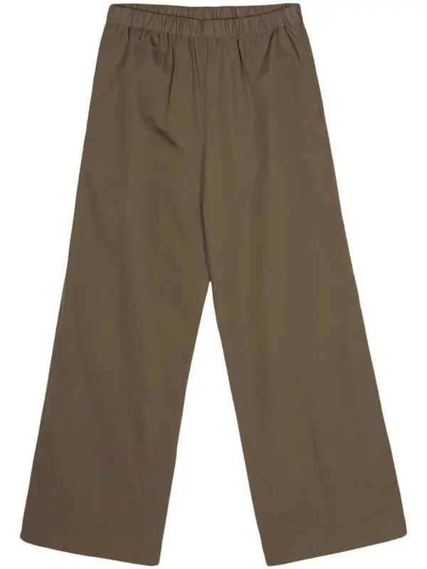 Aspesi Poplin Wide-leg Trousers - Brown