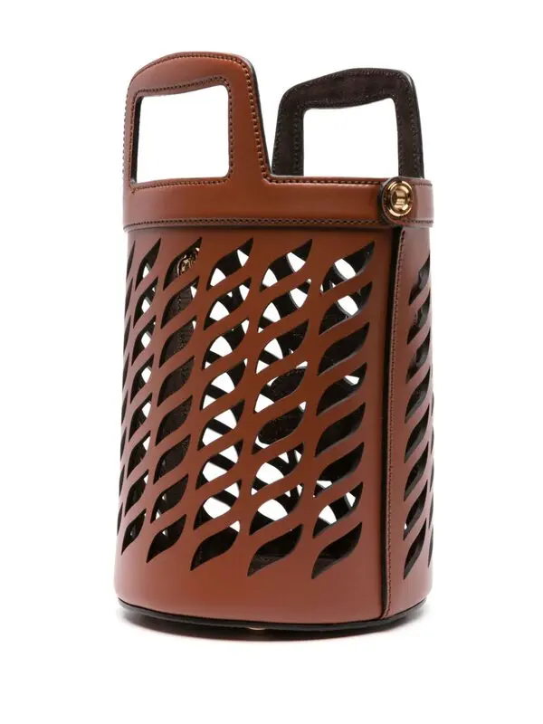Etro Coffa Leather Tote Bag - Brown