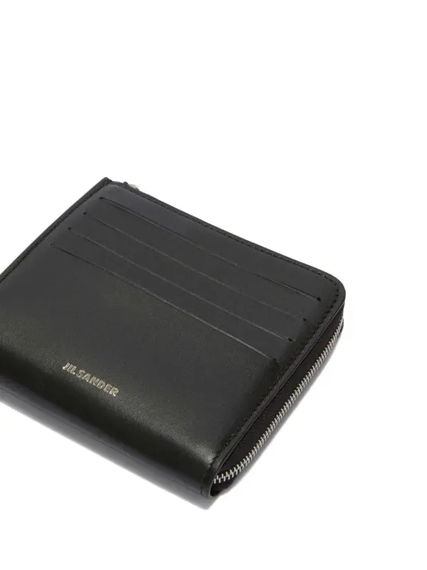 JIL SANDER Logo-embossed Leather Card Slot Wallet