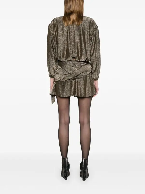 Balenciaga Draped Glittered Mini Dress