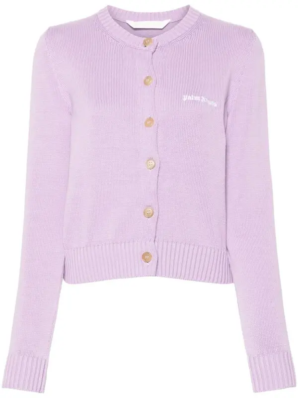 Palm Angels Logo-embroidered Cotton Cardigan