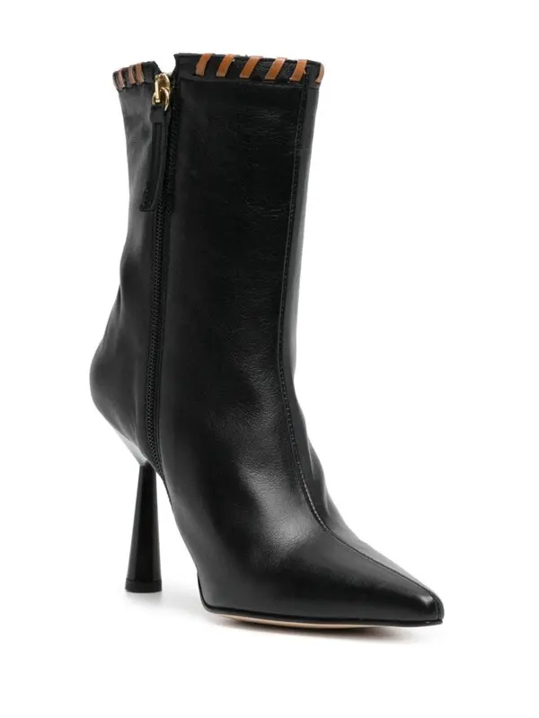ALOHAS Leo 120mm Leather Ankle Boots