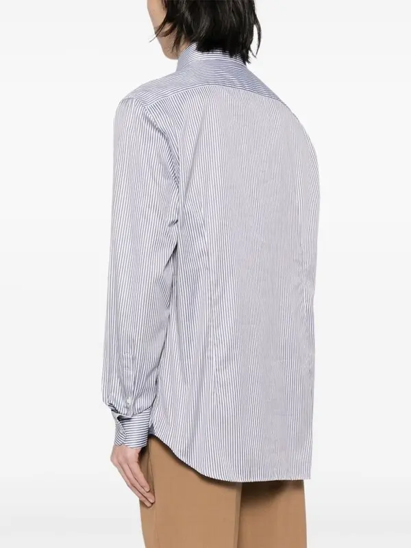 Corneliani Striped Cotton Shirt - Grey