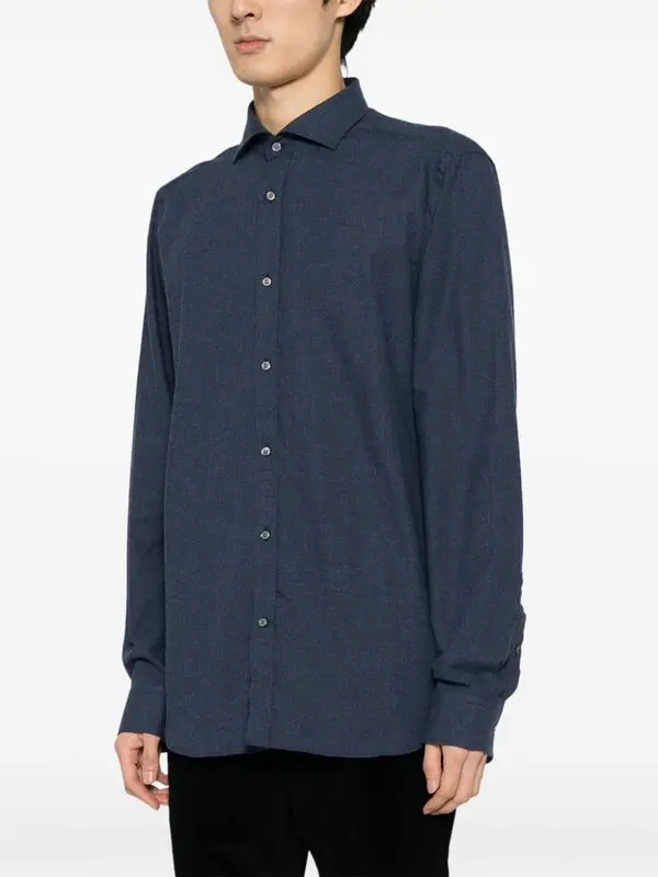 Corneliani Long-sleeve Cotton Shirt - Blue