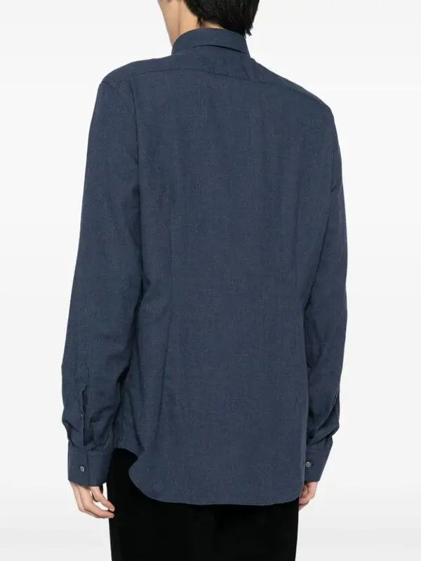 Corneliani Long-sleeve Cotton Shirt - Blue