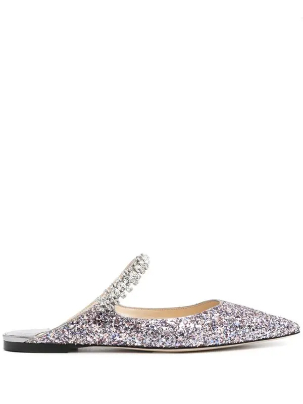 JIMMY CHOO Bing Crystal-embellished Mules - Purple