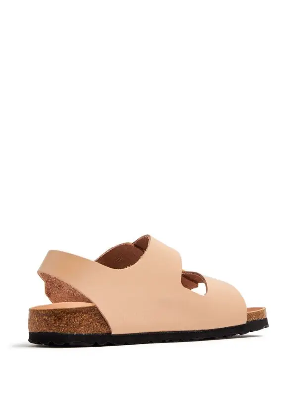 BIRKENSTOCK Side-buckle Slingback Leather Sandals - Neutrals