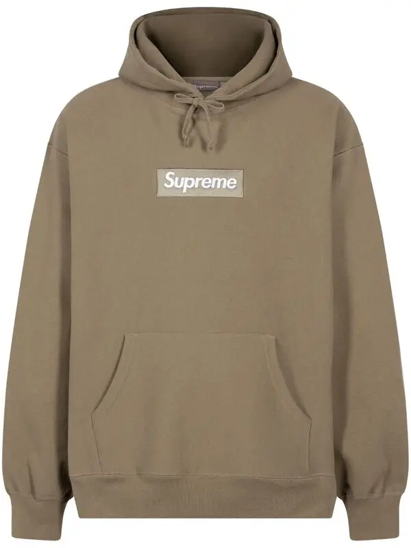 Supreme Box Logo Cotton Hoodie - Neutrals