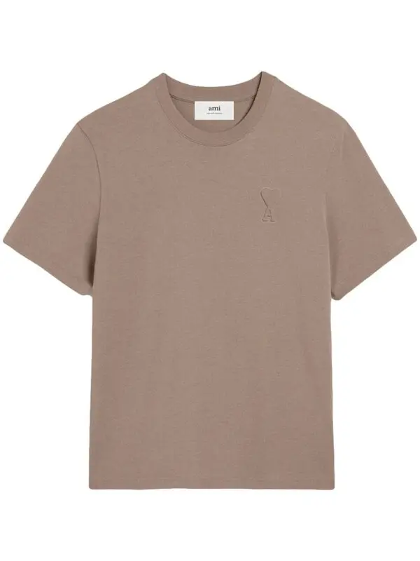AMI Paris Logo-ebossed Cotton T-shirt