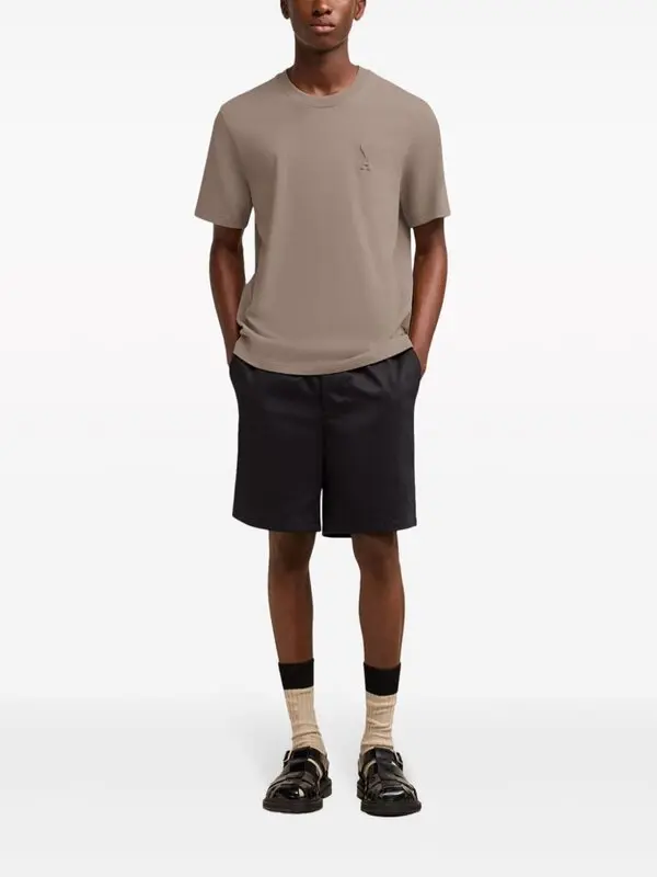AMI Paris Logo-ebossed Cotton T-shirt