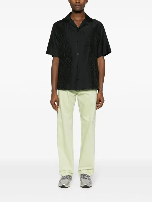 Off-White Monogram-jacquard Shirt - Black