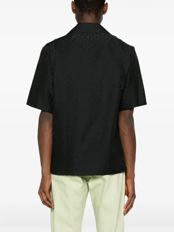 Off-White Monogram-jacquard Shirt - Black