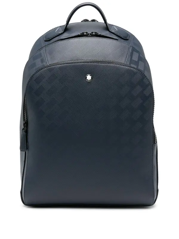 Montblanc Logo-plaque Leather Backpack - Blue