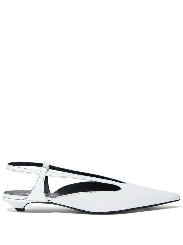 Proenza Schouler Leather Slingback Pumps - White
