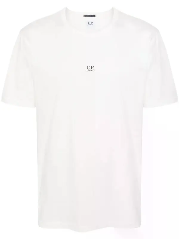 C.P. COMPANY Logo-print Cotton T-shirt - Neutrals