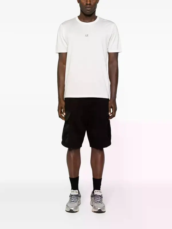 C.P. COMPANY Logo-print Cotton T-shirt - Neutrals