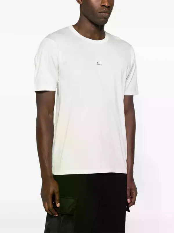C.P. COMPANY Logo-print Cotton T-shirt - Neutrals