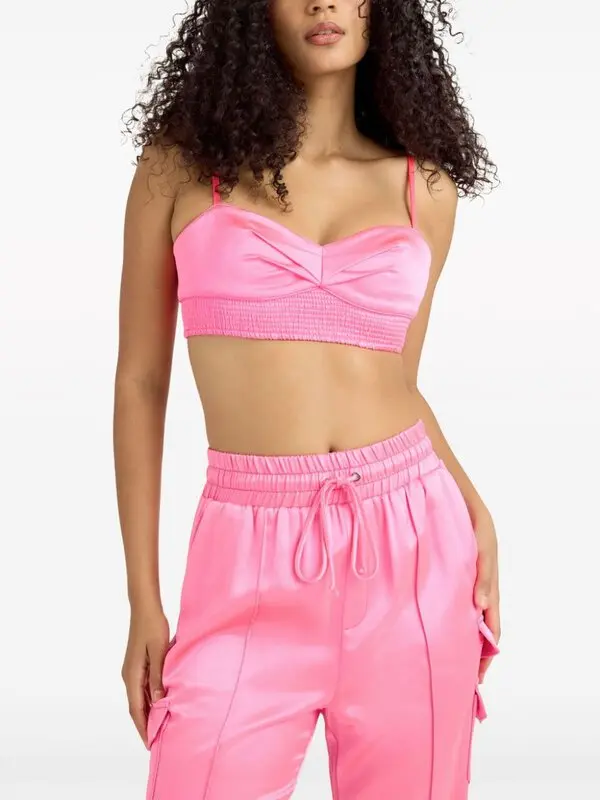 Cinq À Sept Nikola Pleat-detail Crop Top