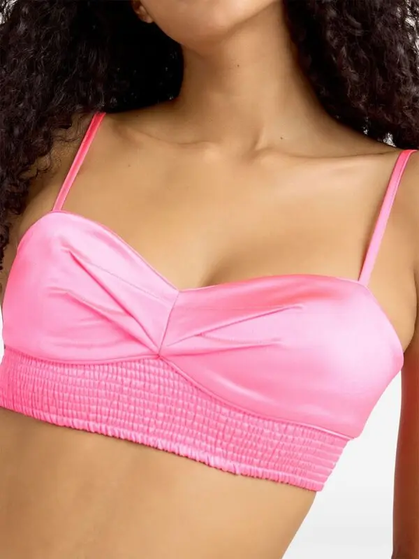 Cinq À Sept Nikola Pleat-detail Crop Top