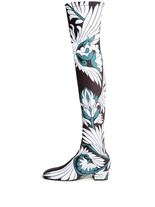 La DoubleJ Edie Graphic-print Boots - Brown