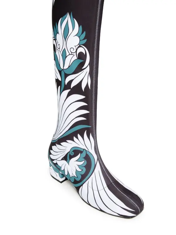 La DoubleJ Edie Graphic-print Boots - Brown